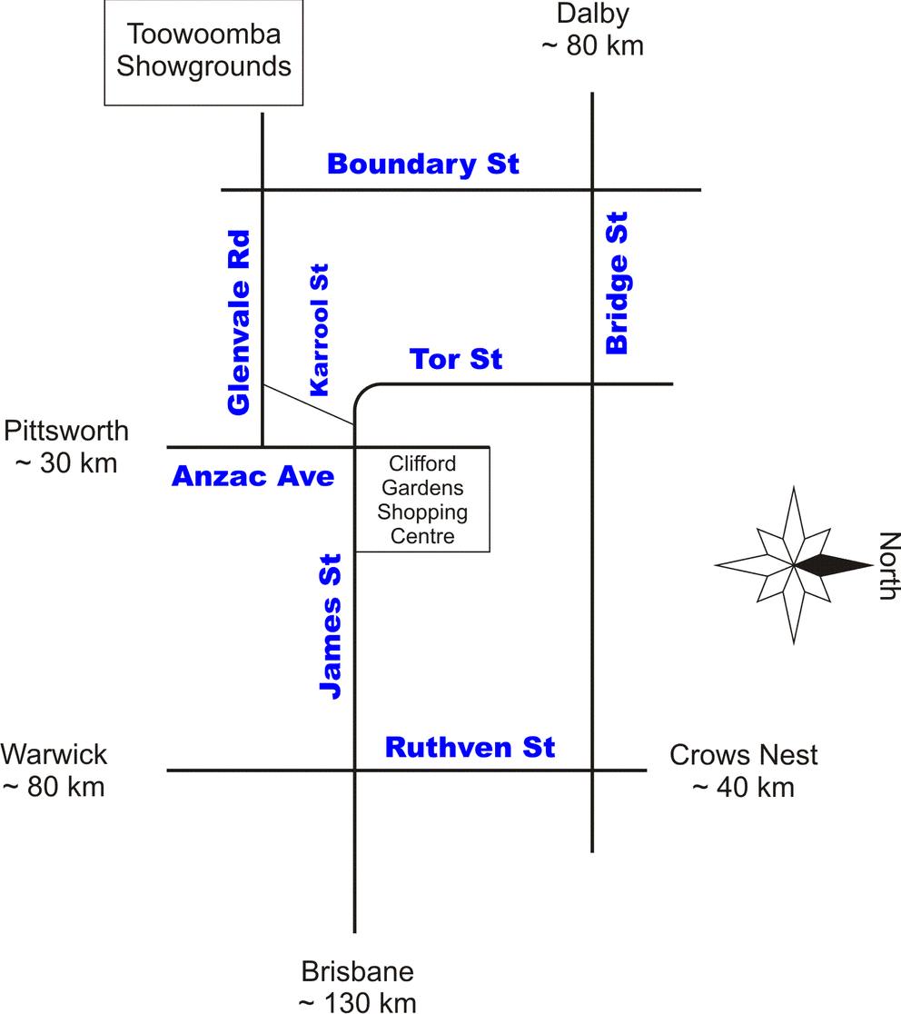 Darling Downs Veteran & Vintage Motor Club | Maps